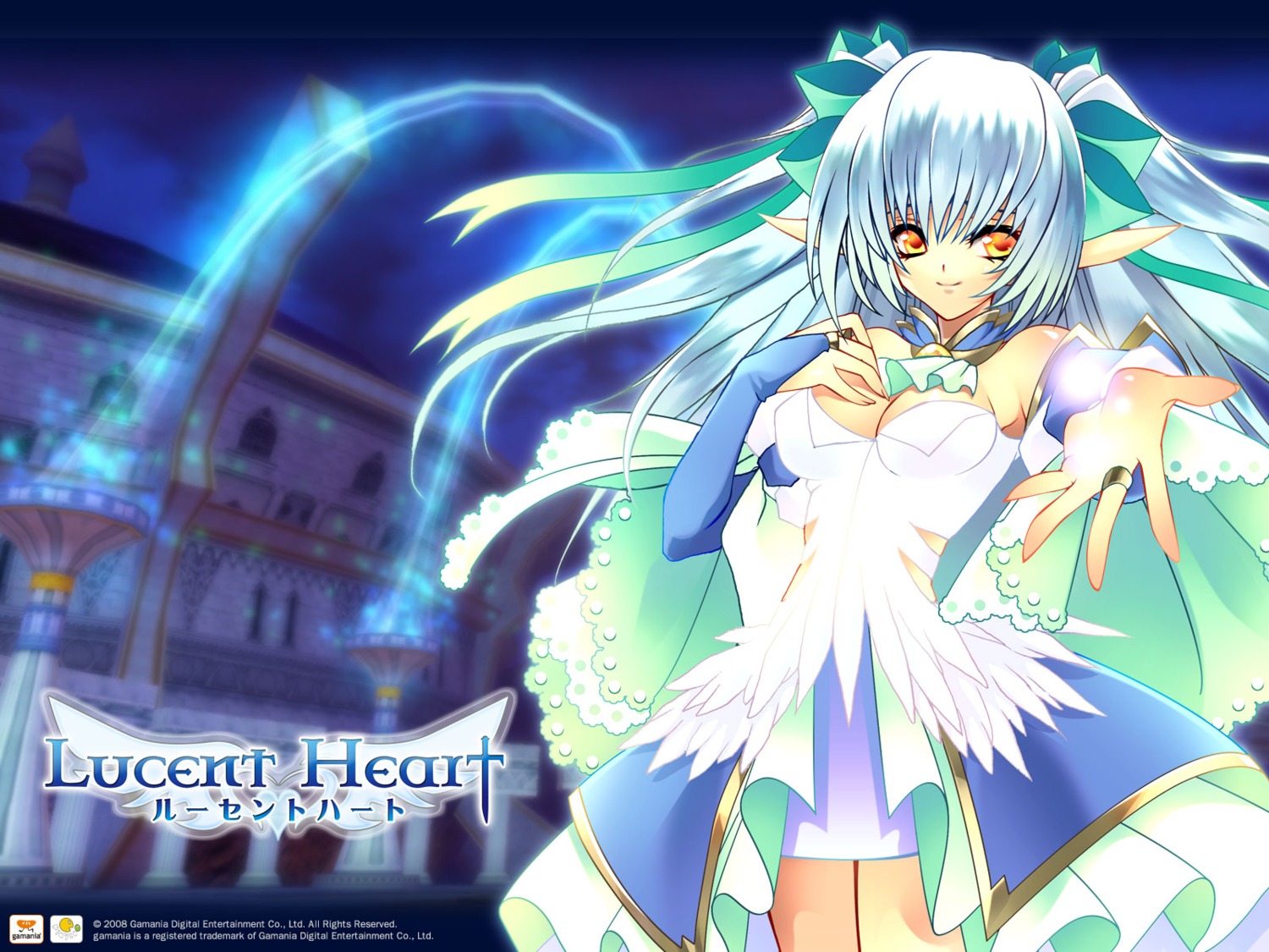 gamania rangetsu lucent heart theia cleavage dress elf pointy ears wallpaper | #76755 | yande.re